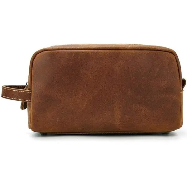 STEEL HORSE LEATHER The Wanderer Toiletry Bag - Brown