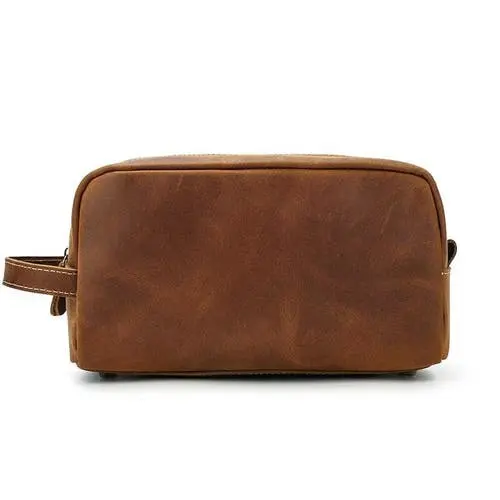 STEEL HORSE LEATHER The Wanderer Toiletry Bag - Brown