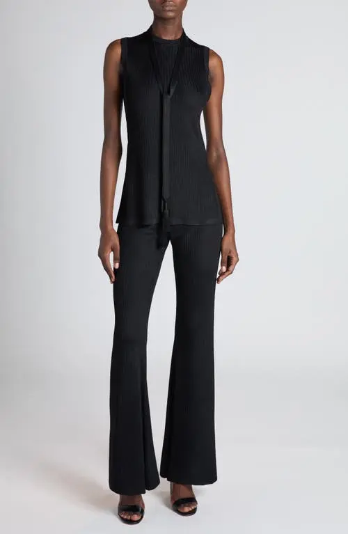 TOM FORD Rib Knit Flare Leg Pants