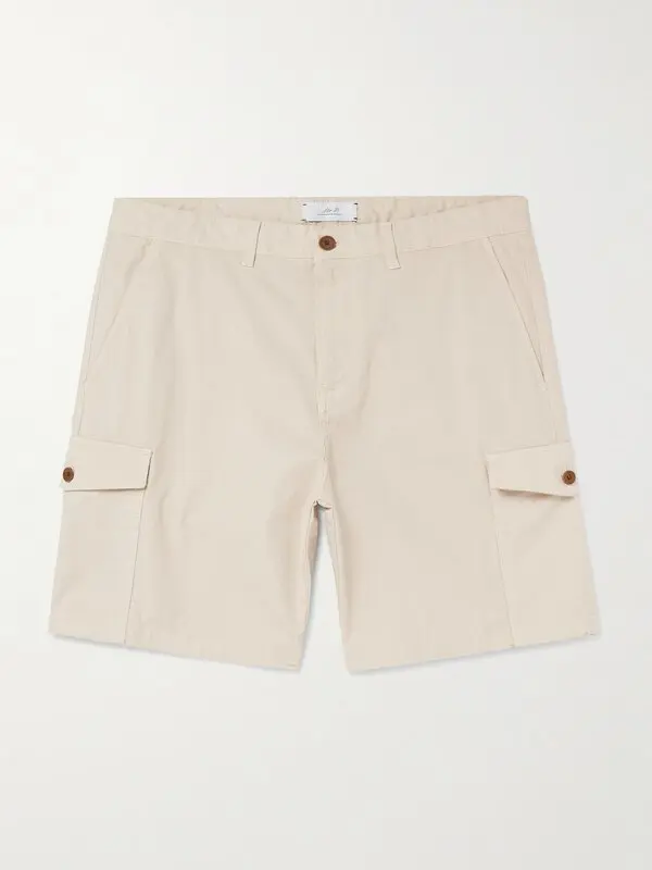 Mr P. Straight-leg Cotton-blend Ripstop Shorts