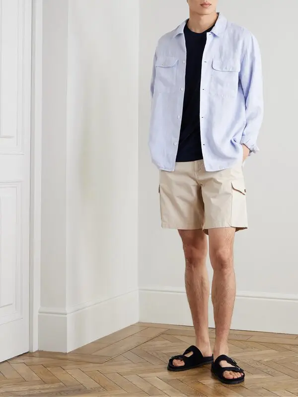 Mr P. Straight-leg Cotton-blend Ripstop Shorts
