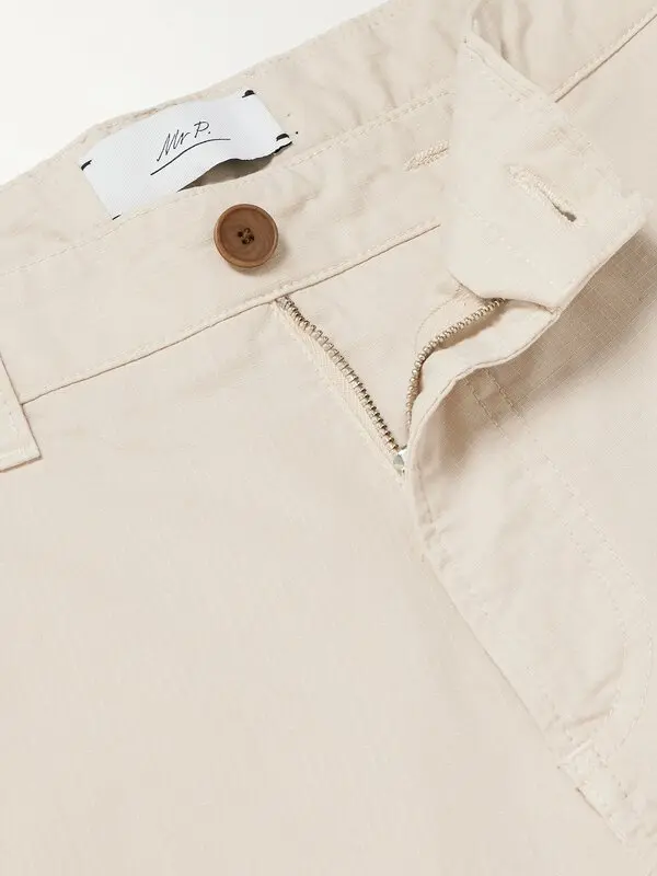 Mr P. Straight-leg Cotton-blend Ripstop Shorts