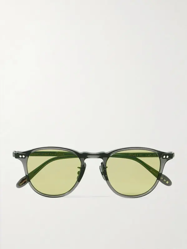 Garrett Leight Hampton J Sunglasses - Green
