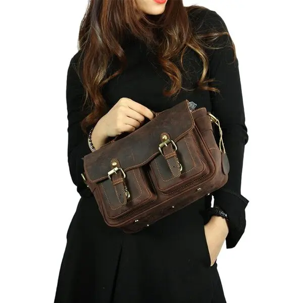 STEEL HORSE LEATHER Faust Camera Bag - Brown