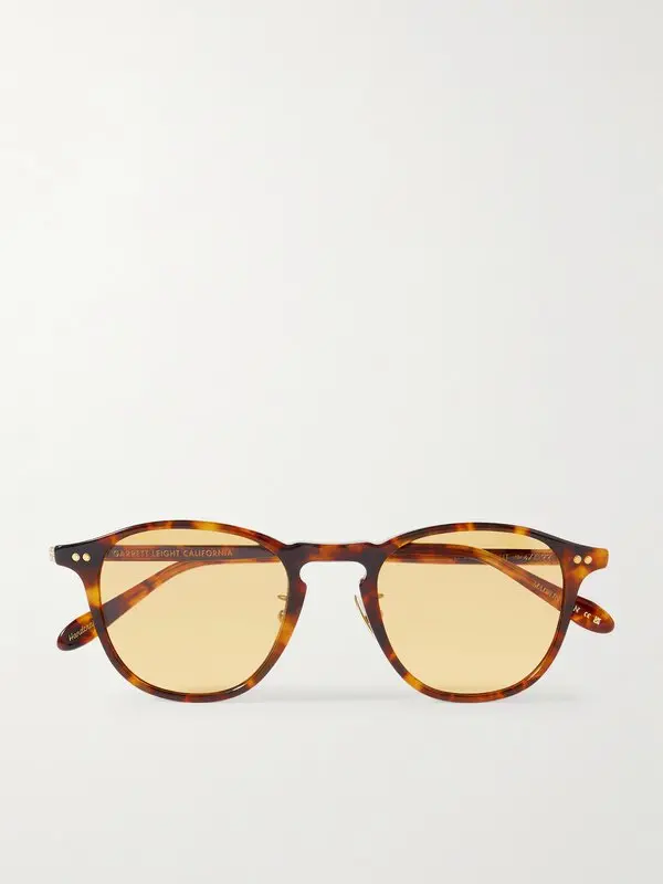 Garrett Leight Hampton J Round-frame Sunglasses - Tortoiseshell