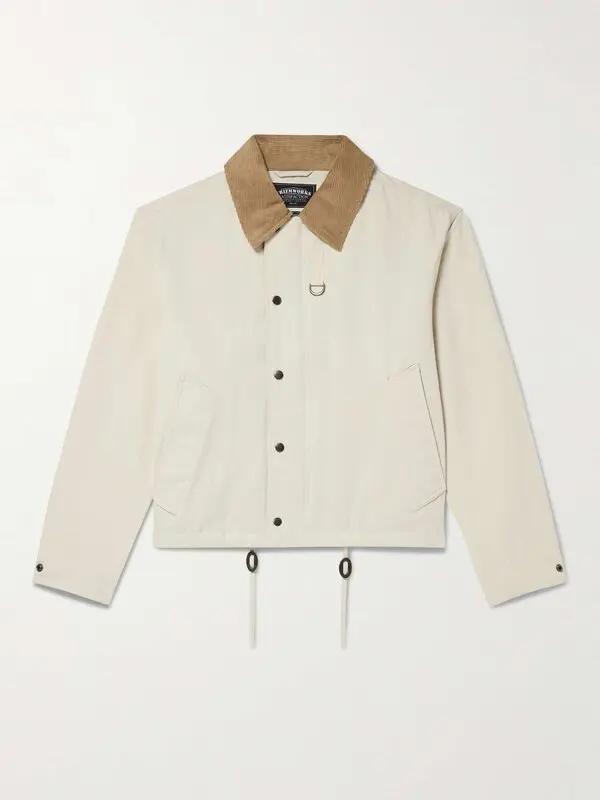 FRIZMWORKS Corduroy-trimmed Cotton-blend Jacket