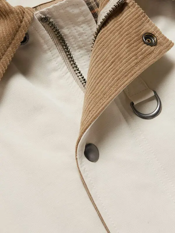 FRIZMWORKS Corduroy-trimmed Cotton-blend Jacket