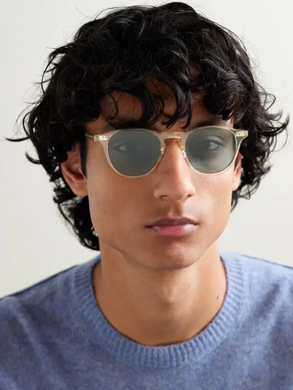 Garrett Leight Hampton Round-frame Sunglasses - Neutrals