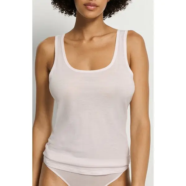 Hanro Ultralight Cotton Tank Top - Honeydew