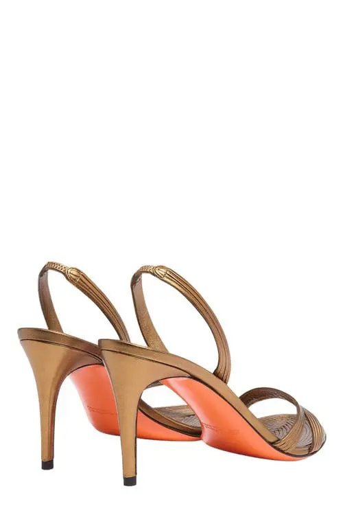 Santoni Leather Mid-heel Sandal