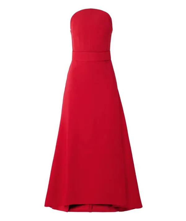 Solace London Ember Belted Maxi Dress - Red
