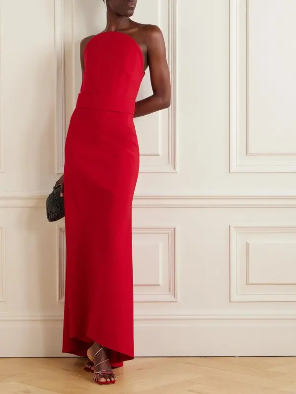 Solace London Ember Belted Maxi Dress - Red