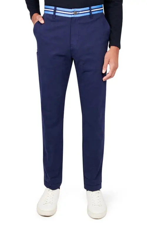 CON.STRUCT Slim Fit Cotton Stretch Pants - Navy