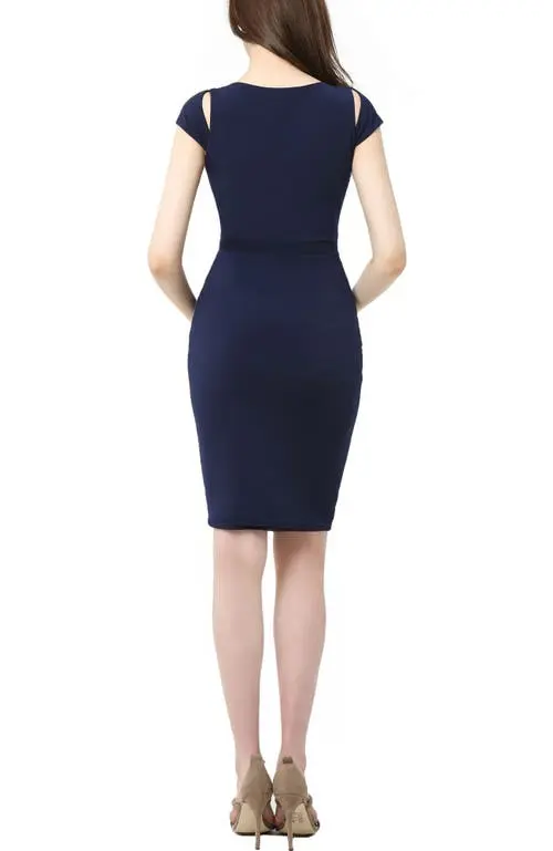 KIMI + KAI Julie Maternity Sheath Dress - Navy