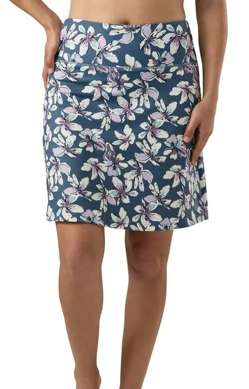 UV SKINZ Knee Length Travel Skort - Mirage Whisper Lily