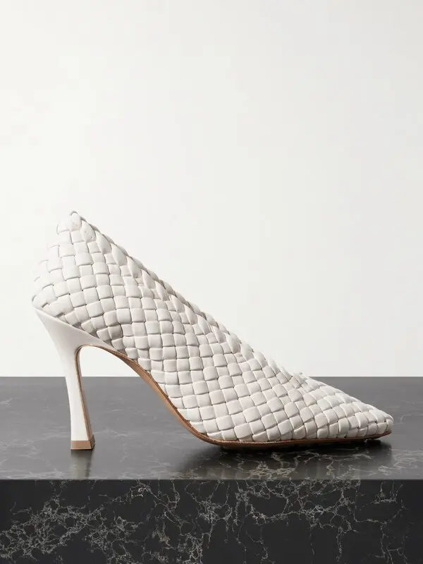 Bottega Veneta Sofia Intrecciato Leather Pumps