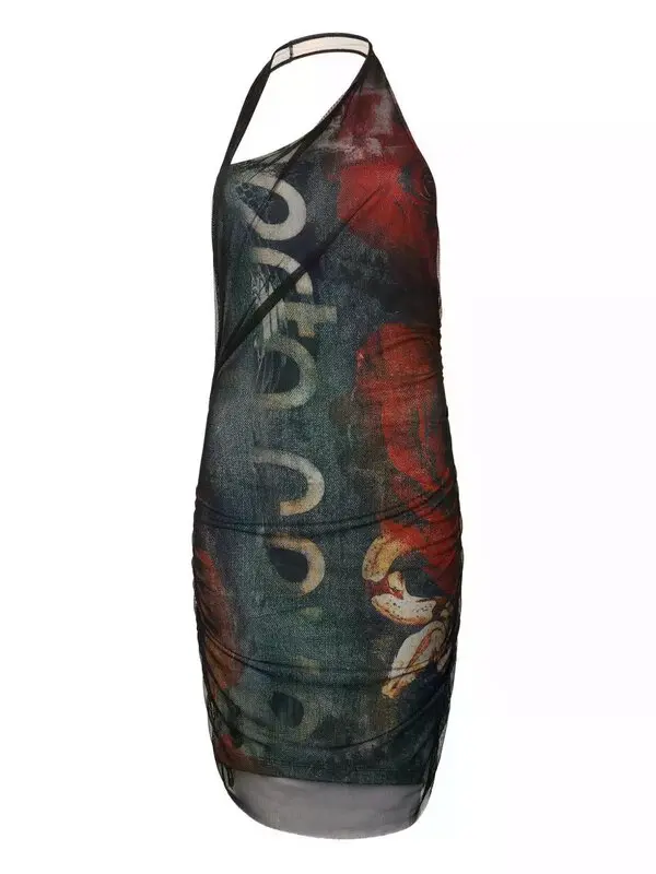 Roberto Cavalli Abstract-print Mini Dress