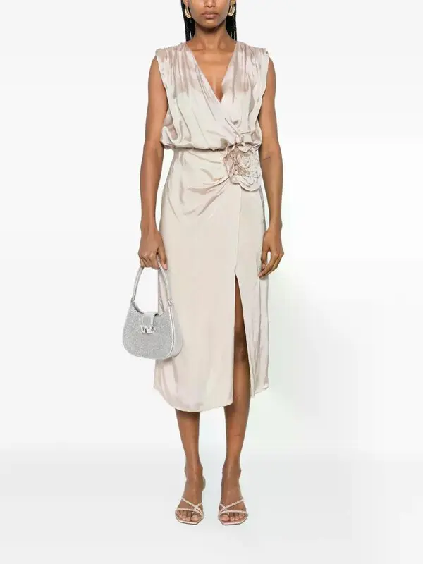 Blumarine Twill-weave Midi Dress