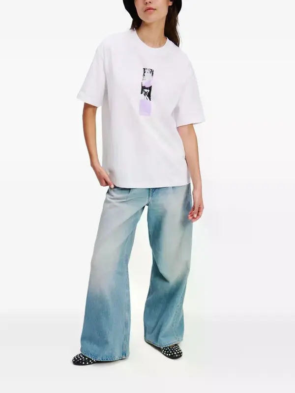 Karl Lagerfeld Repeated Graphic T-shirt