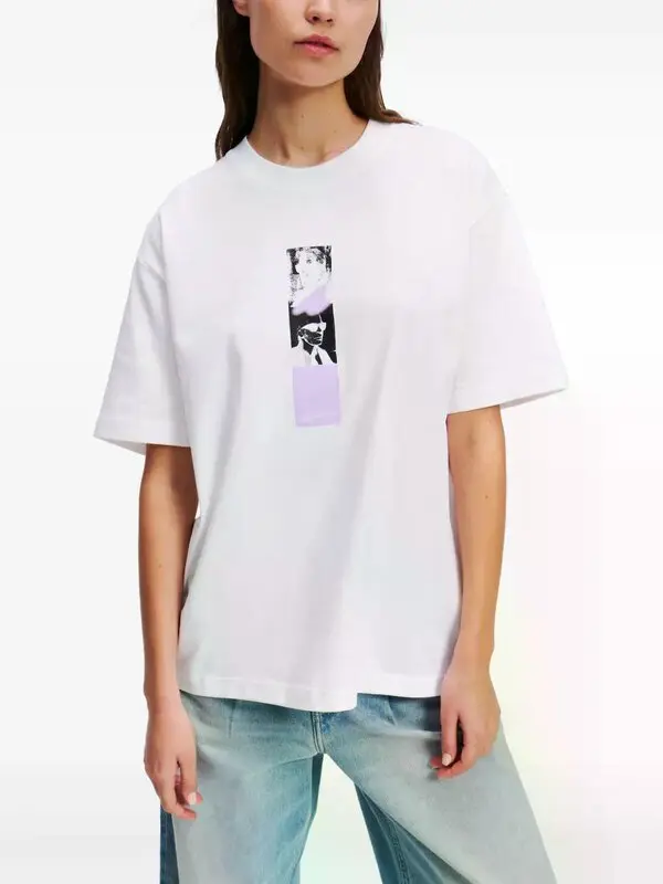 Karl Lagerfeld Repeated Graphic T-shirt