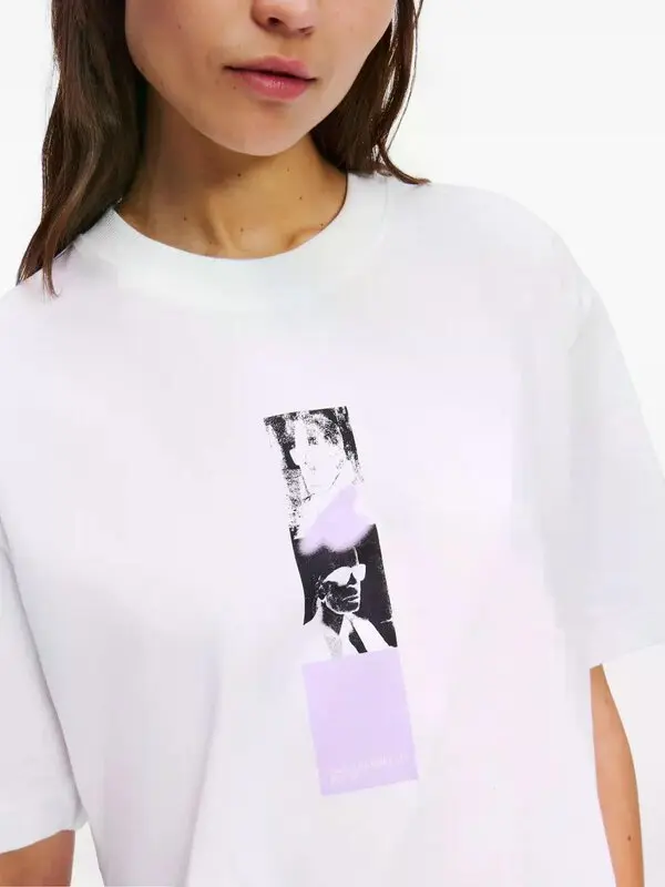 Karl Lagerfeld Repeated Graphic T-shirt