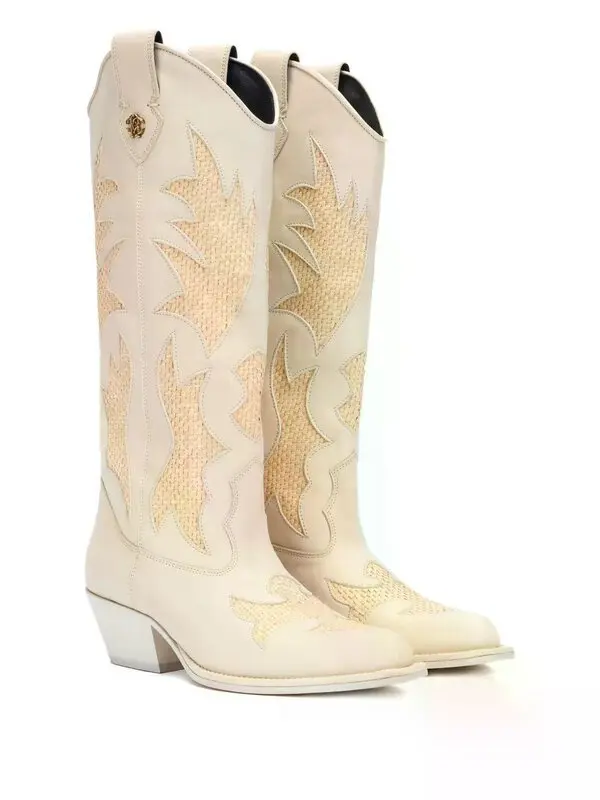 Roberto Cavalli Embroidered Western Boots
