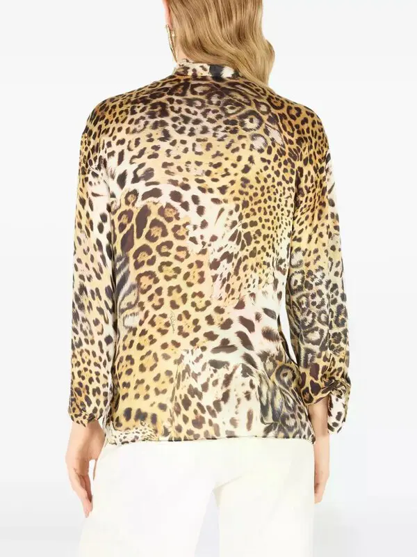 Roberto Cavalli Jaguar-print Blouse