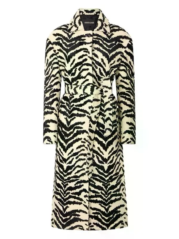 Roberto Cavalli Tiger-print Overcoat