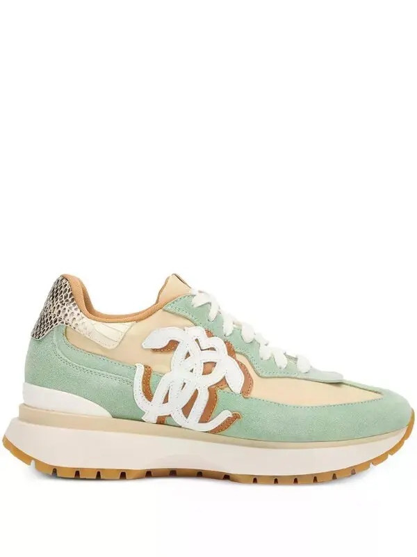 Roberto Cavalli Leather-panelled Sneakers