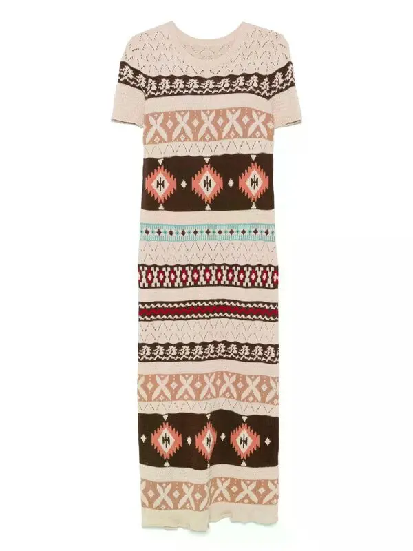 FORTELA Crochet Maxi Dress - Neutrals