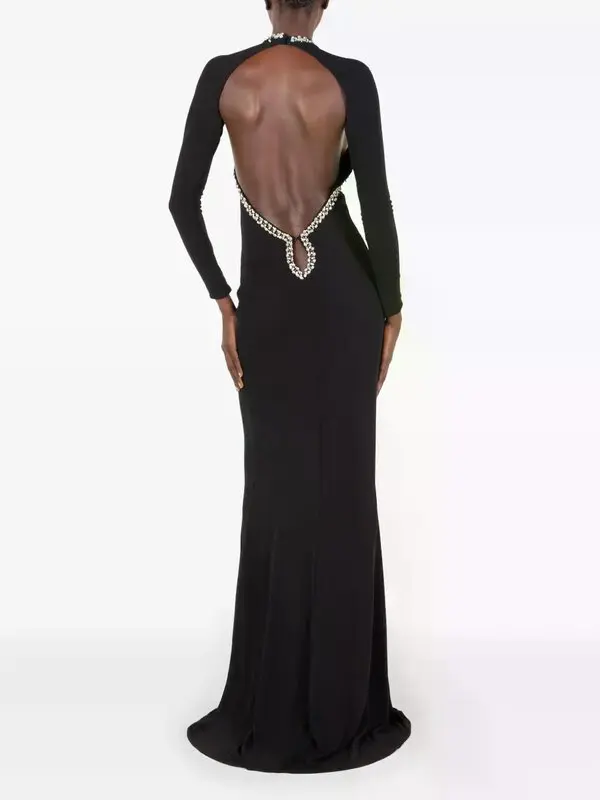 Roberto Cavalli Crystal-embellished Evening Gown