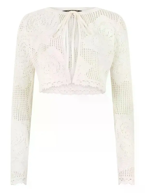 Roberto Cavalli Cropped Knitted Cardigan