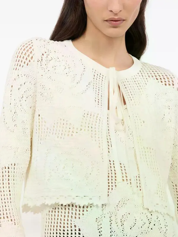 Roberto Cavalli Cropped Knitted Cardigan