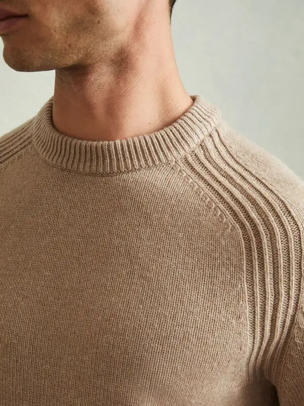 REISS Cloud Wool-blend Raglan-sleeve Jumper