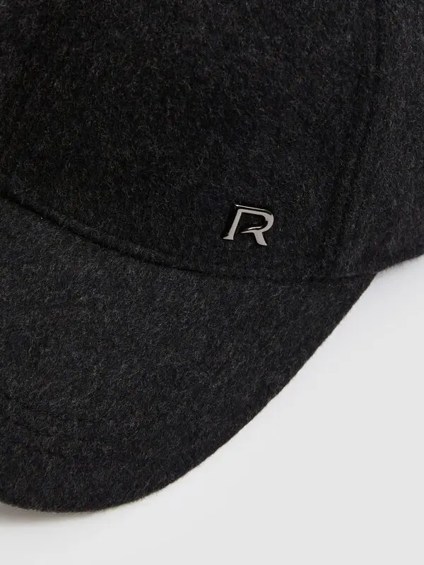 REISS Logan Wool-blend Cap - Charcoal/black Oxy