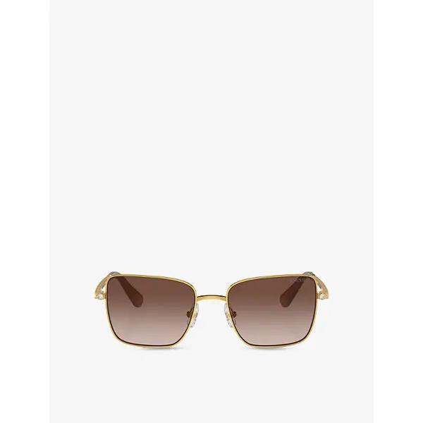 SWAROVSKI Sk7015 Square-frame Sunglasses - Gold