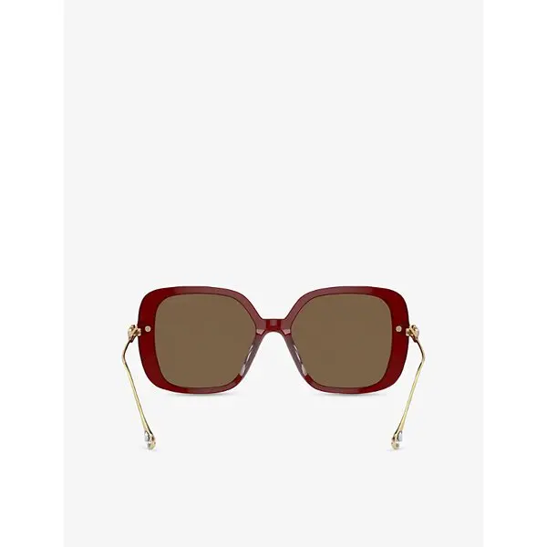 SWAROVSKI Sk6011 Square Sunglasses - Red