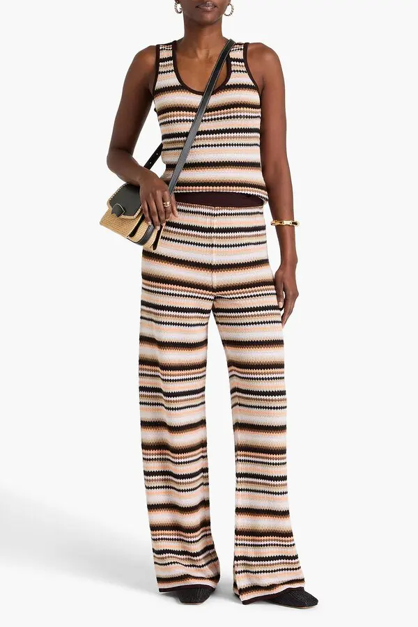 Missoni Striped Crochet-knit Tank - Neutral