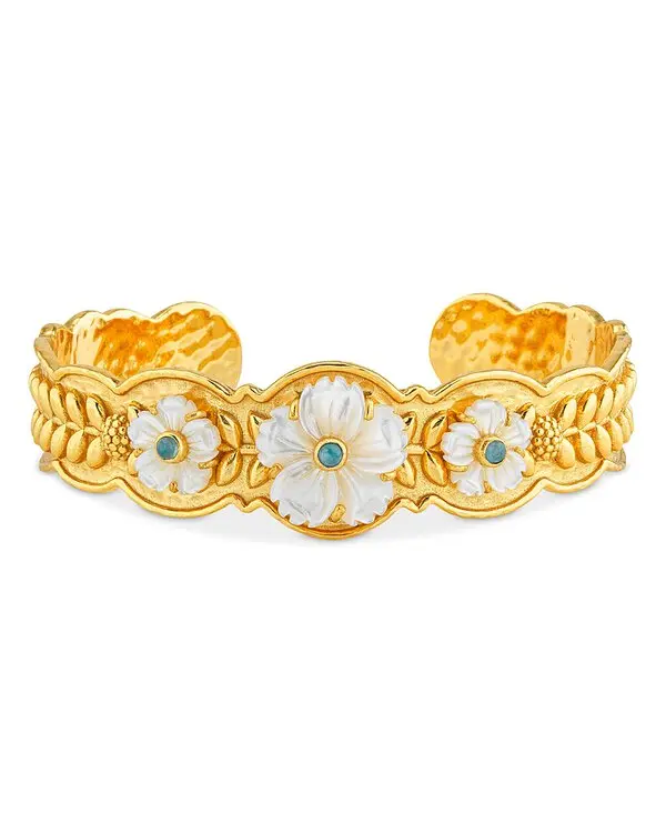 CAPUCINE DE WULF Villandry Fleur Cuff Bracelet - Gold