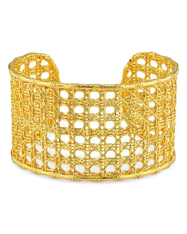 CAPUCINE DE WULF Veranda Caning Cuff Bracelet - Gold