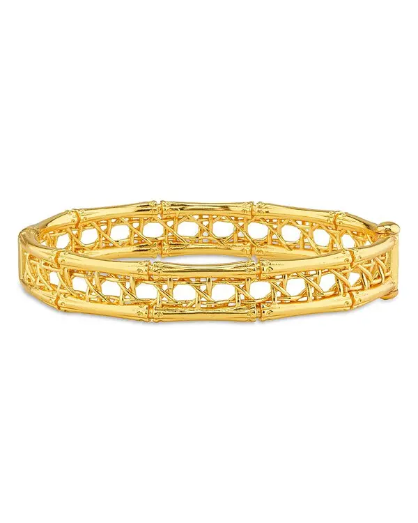CAPUCINE DE WULF Veranda Caning Bangle Bracelet In 18k Plated - Gold