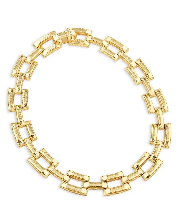CAPUCINE DE WULF 18k Plated Pathway Link Collar Necklace - Gold