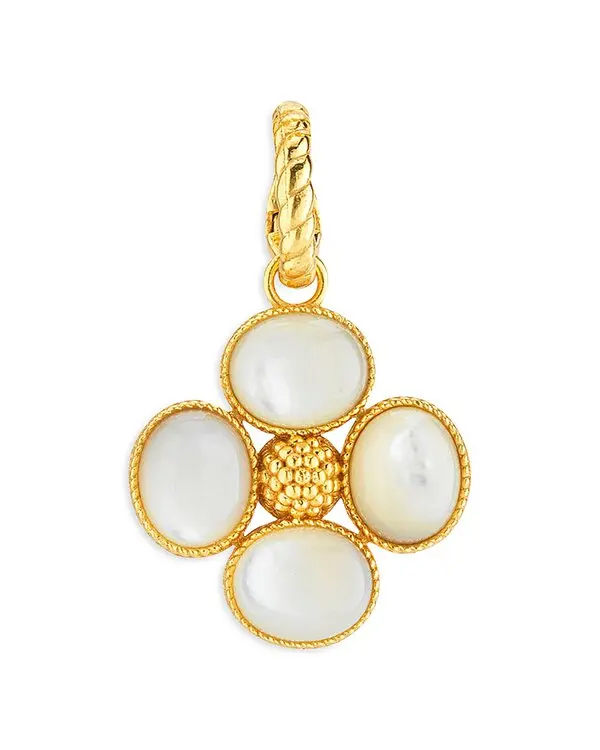 CAPUCINE DE WULF Mother Of Pearl Clover Pendant - Gold