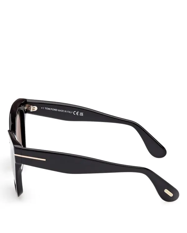 TOM FORD Butterfly Sunglasses, 55mm - Black/smoke