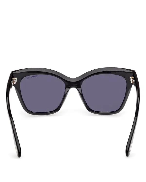 TOM FORD Butterfly Sunglasses, 55mm - Black/smoke