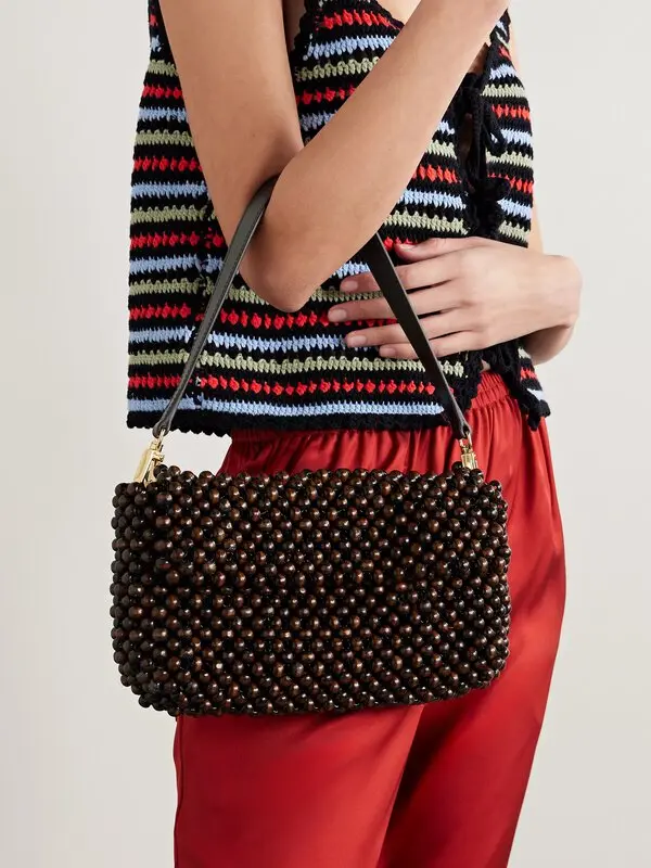 Staud Timmy Beaded Shoulder Bag