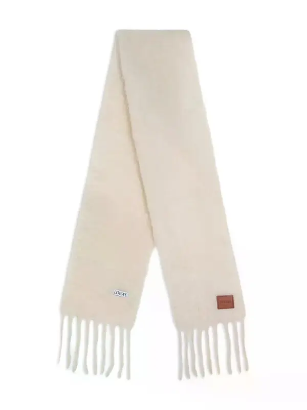 Loewe Brushed-finish Scarf - White