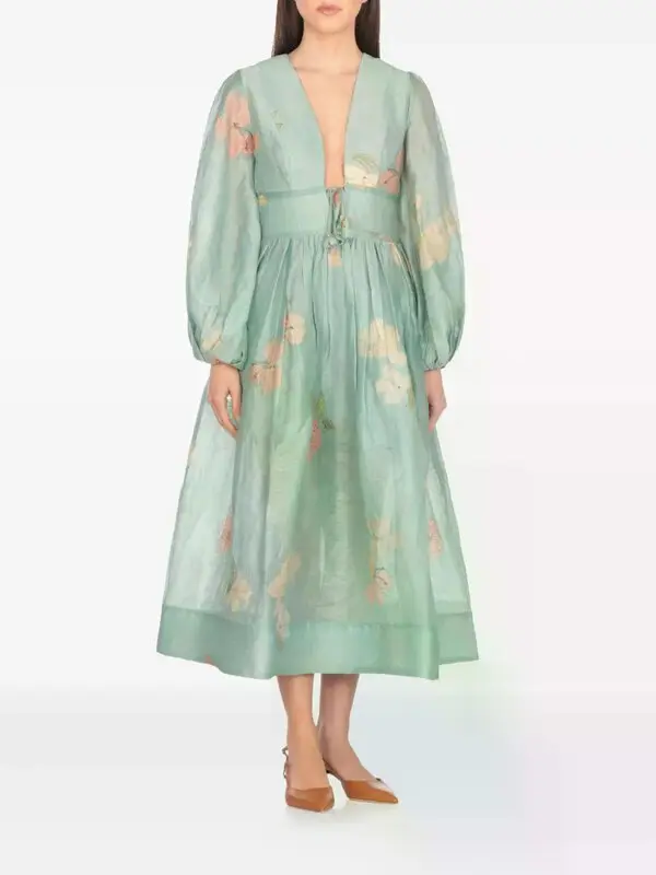 Zimmermann Green Print Dresses | Editorialist