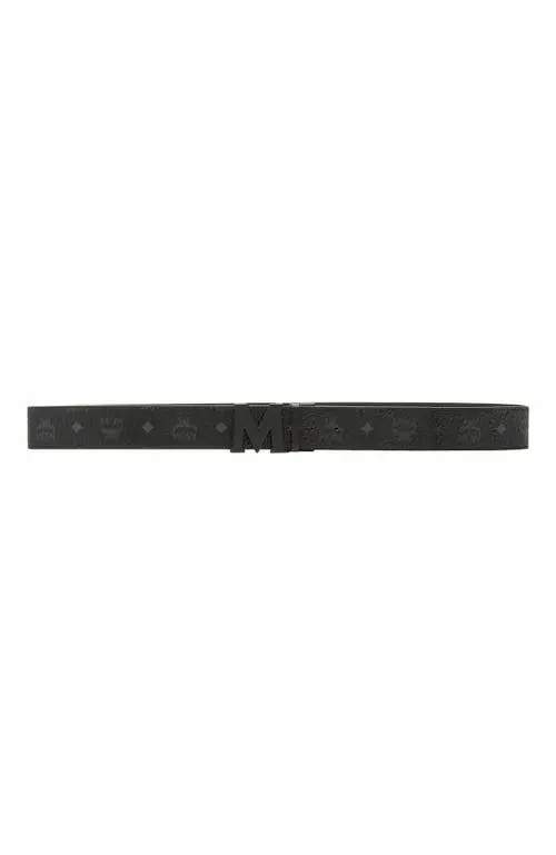 Mcm Claus Reversible Belt 1.75" In Visetos - Black