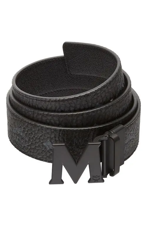 Mcm Claus Reversible Belt 1.75" In Visetos - Black